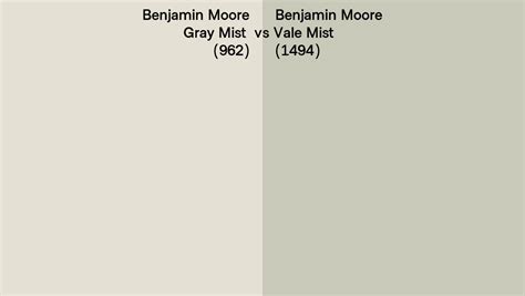Benjamin Moore Gray Mist Vs Vale Mist Side By Side Comparison