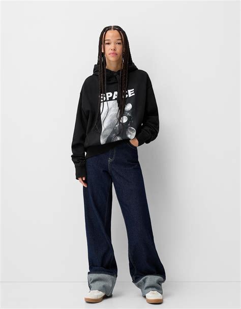 Bershka Wearable Art Oversize Hoodie Men Bershka