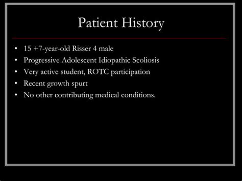 Case Review 23 15 Year Old Male With Adolescent Idiopathic