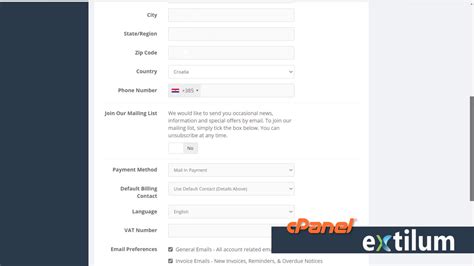 Manage Profile Cpanel • Extilum Knowledgebase