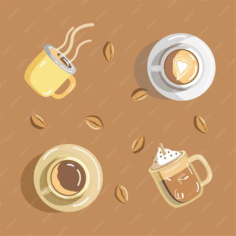 Premium Vector Illustration Of Hot And Cold Coffee Variants