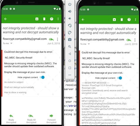 Kotlin Decrypt Rendering Of Mdc Error · Issue 1363 · Flowcryptflowcrypt Android · Github
