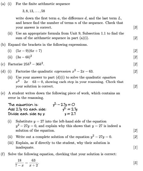 solved a i for the finite arithmetic sequence 3 8
