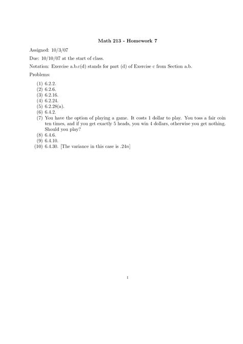 10 Problems On Variances In Basic Discrete Mathematics Homework