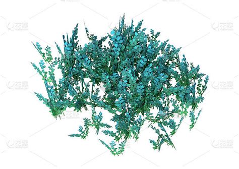 3D插图幻想外星人植物上的白色