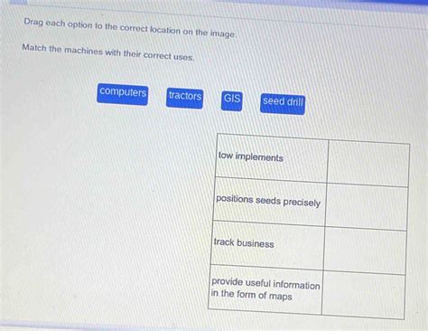 solved drag each option to the correct location on the image match