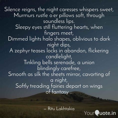 Silence Reigns The Night Quotes Writings By Ritu Lakhtakia