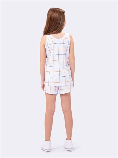 Pijama Regata Infantil Turma Da Bia Branco