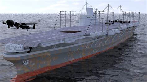3d Shinano Aircraft Carrier Japanese Turbosquid 1305433