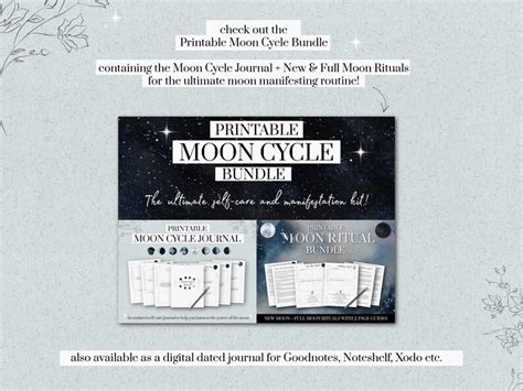 Printable New Moon And Full Moon Rituals Moon Manifesting Law Etsy