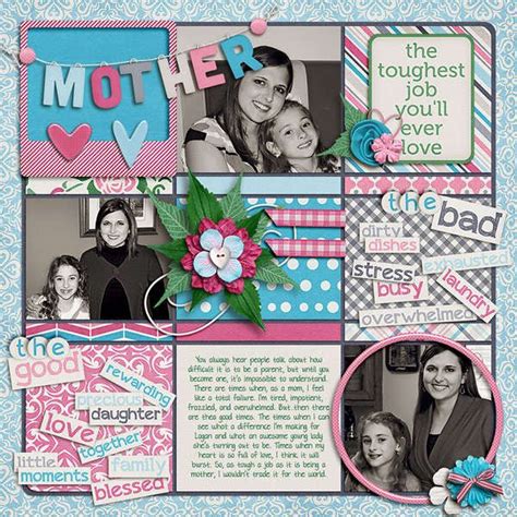 Blocking Like Circle In Corner Scrapbook Inspiration Scrapbook