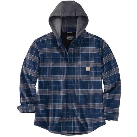 Rugged Flex® Relaxed Fit Flannel Fleece Lined Hooded Shirt Jac