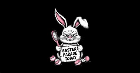 Grumpy Easter Bunny Easter Sticker Teepublic