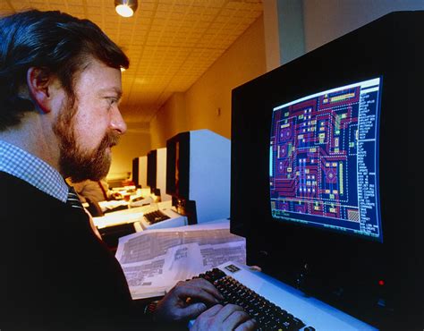 Computer Aided Design Of A Silicon Chip Photograph By David Parkerseagate Microelectronics Ltd