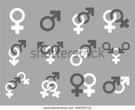 Sexual Relation Symbols Vector Icon Set Stock Vector Royalty Free Shutterstock