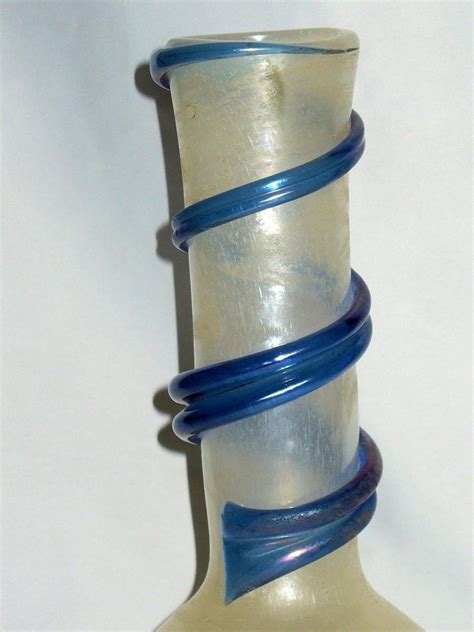 Proantic Large Soliflore Vase In Glass Paste Art Nouveau Period Vi