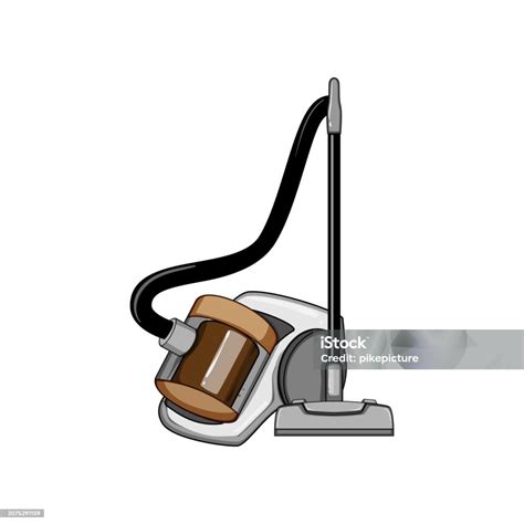 Power Electric Broom Cartoon Vector Illustration Stock Illustration