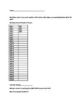 Intro To Exponential Functions Activity By Algebra Fun TPT