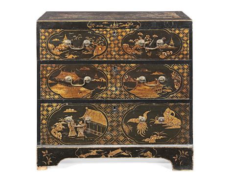 Bonhams A Small 19th Century Japanned Chest