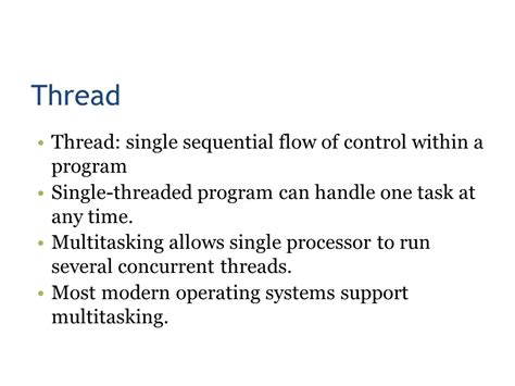 Multithreading Concurrency 1 Thread Thread Single Sequential Flow