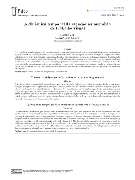 Pdf The Temporal Dynamics Of Attention In Visual Working Memory