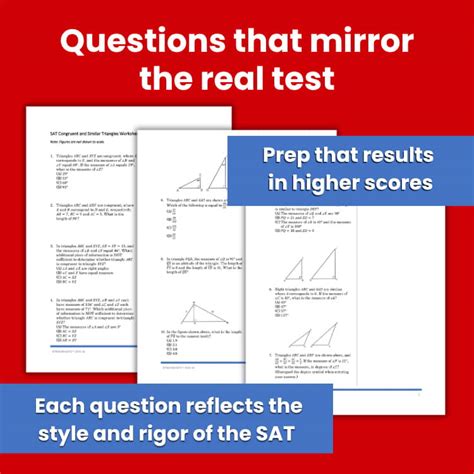 Sat Math Problem Sets Congruent And Similar Triangles By Suzanne