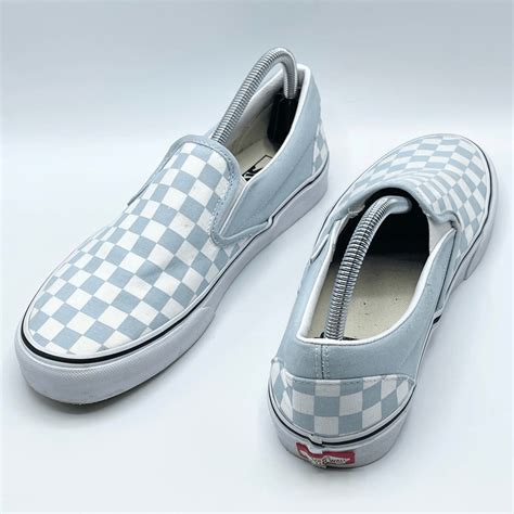 Vans Classic Checkerboard Slip On Baby Blue Skate Sho Gem