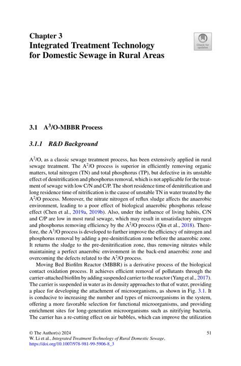 Pdf Integrated Treatment Technology For Domestic Sewage In Rural Areas