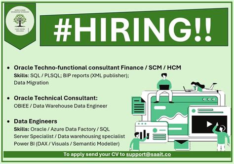 Hiring · Oracle Techno Functional Consultant Finance Scm Hcm… Sahra Al Aman Information