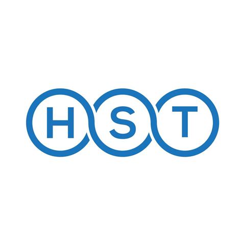 Hst Letter Logo Design On White Background Hst Creative Initials