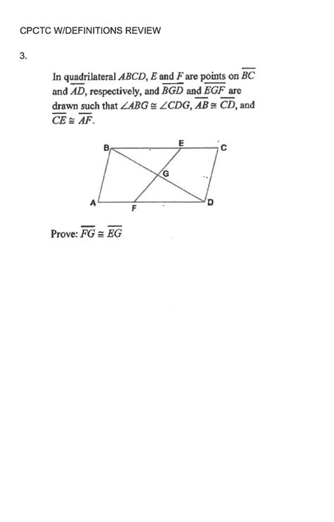 Geometry Proofs Cpctc With Definitions Rmathhelpers
