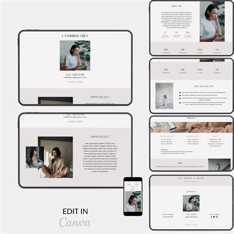 UGC Portfolio Template Ugc Canva Template Ugc Starter Kit Ugc