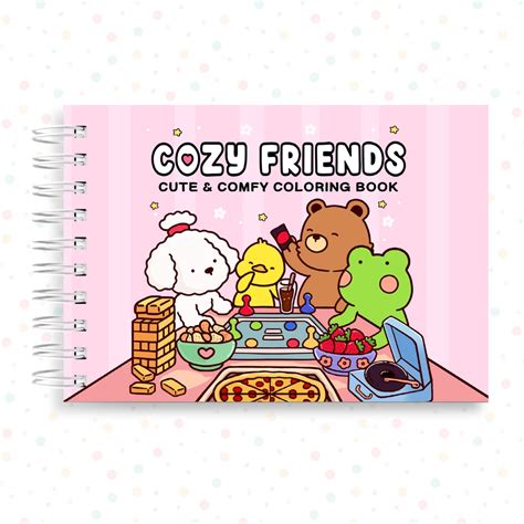 Livro De Colorir Ursinho Cozy Friends 45 Folhas 180 Gramatura Capa Dura