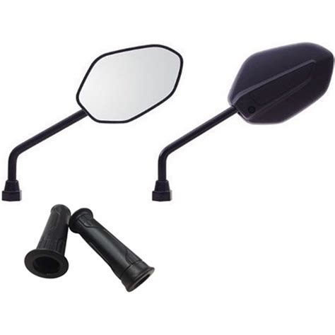 Par Retrovisor Modelo Manopla Riscadinha Vazada P CG Titan Fan Avulso