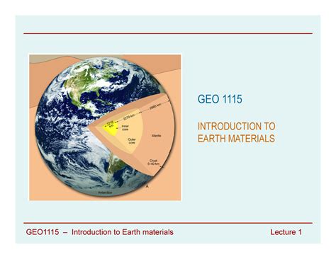 Lecture Intro Geo Introduction To Earth Materials Course