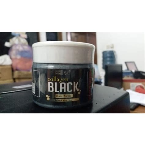 Jual All In Collagen Black Hair Mask Shopee Indonesia