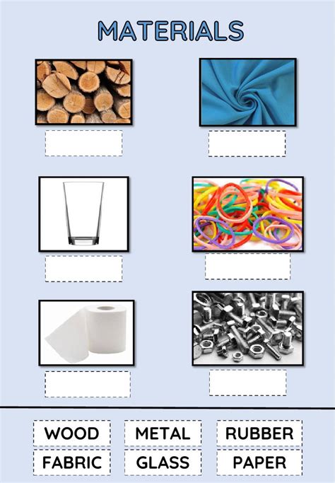Materials Interactive Worksheet For Preschool Math