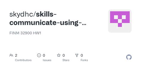 Github Skydhcskills Communicate Using Markdown Finm 32900 Hw1