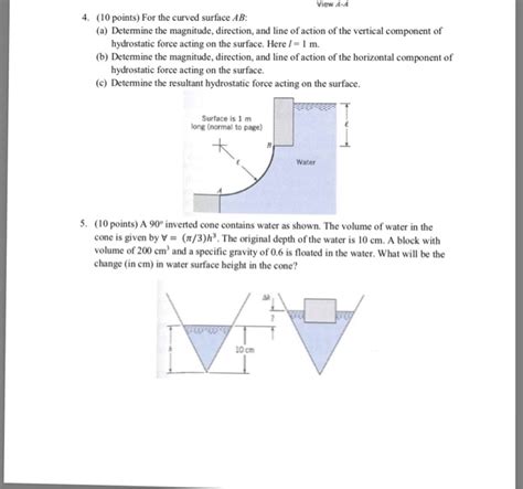solved view a a 10 points for the curved surface ab a