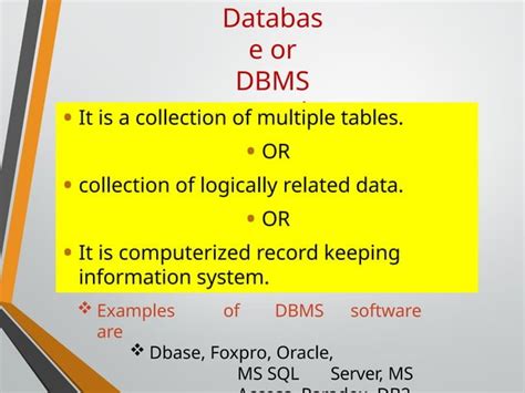 Database Concepts Essential For Begineers Ppt