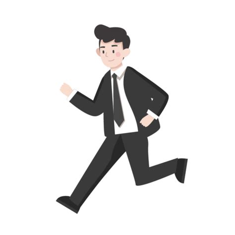 달리기 회사원 삽화 일러스트 Ai Png 다운로드 Download Running Office Worker Illustration Urbanbrush