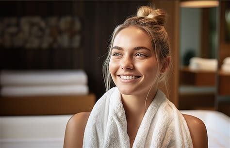 Premium Photo Young Woman With Clean And Fresh Skin Undergoing Girl