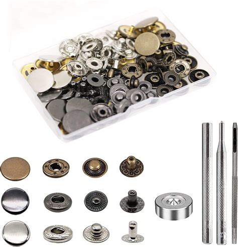 Amazon 24 Sets Heavy Duty Leather Snap Fasteners Kit BetterJonny