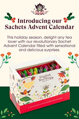 English Tea Shop Organic Advent Calendar Sachet 25 Tea Bag Sachets