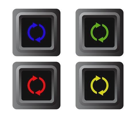 set of reload buttons premium vector