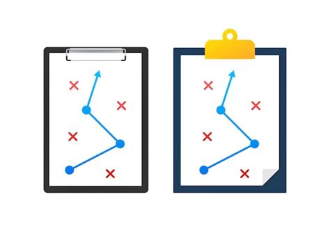 전략 비즈니스 및 금융 팀 스포츠 게임 전술 칠판 템플릿 프리미엄 벡터