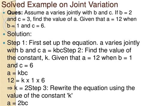 Joint Variation