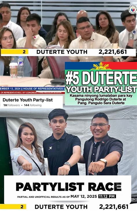 Daniel Congratulations To 5 Duterte Youth Party List And Chairman Ronald Gian Carlo Cardema