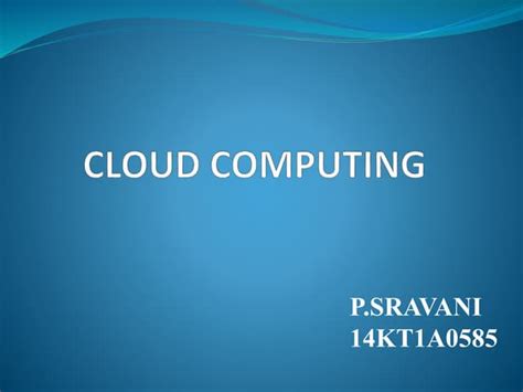 Cloud Computing Seminar Pptx