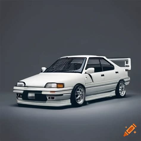White 90s Japanese Car On Craiyon